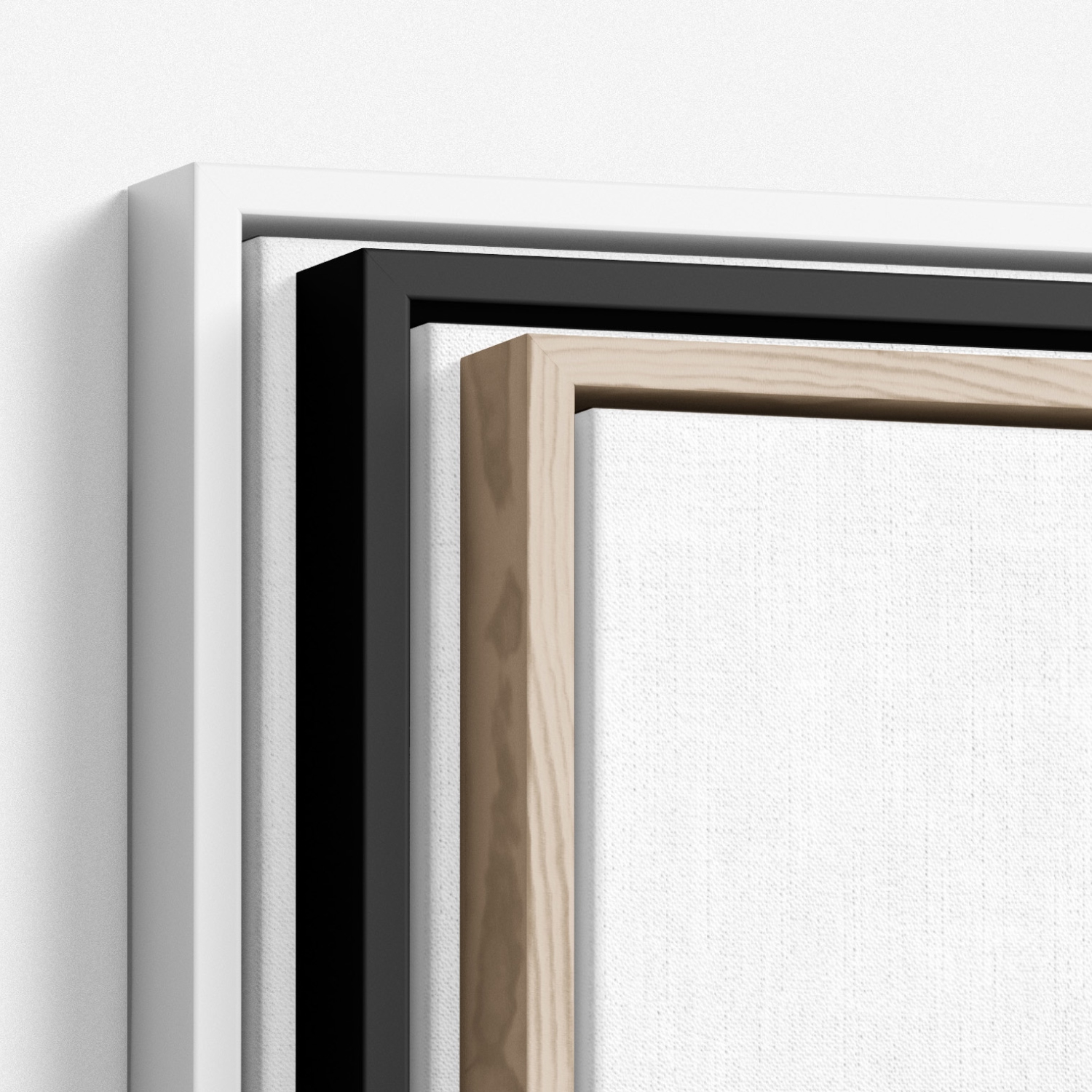 Premium Framed Canvas Print: Oak, Black & White | Printumo